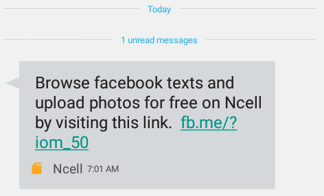 Get Free access to Facebook in Ncell - Time and Update